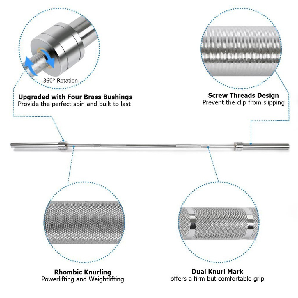 2.2m Olympic Barbell – miritec gym and fitness