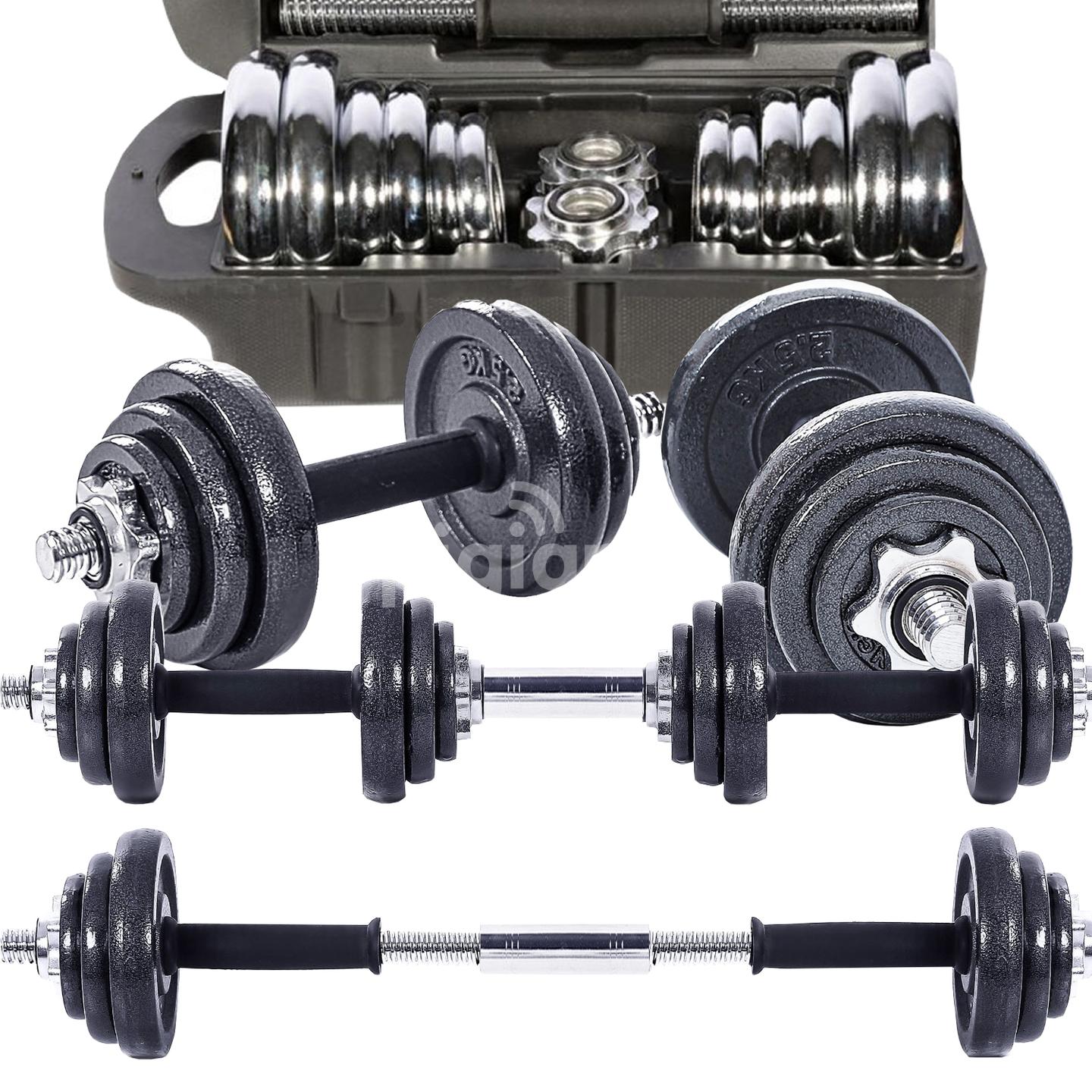 30KG Dumbbell Set with Connector & Carrier Case – miritec gym and fitness